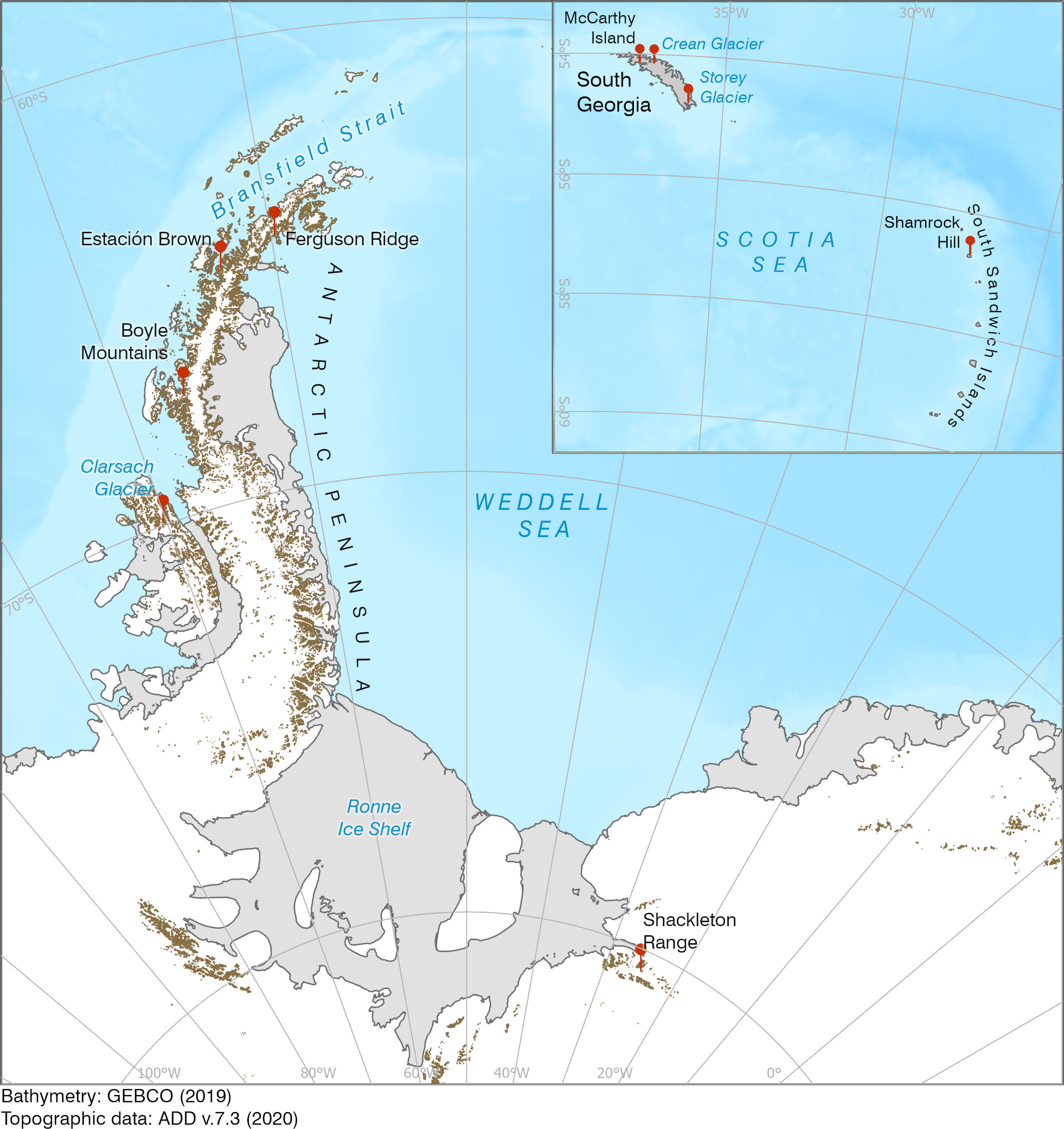 Antarctic Place Names from Ireland - British Antarctic Territory